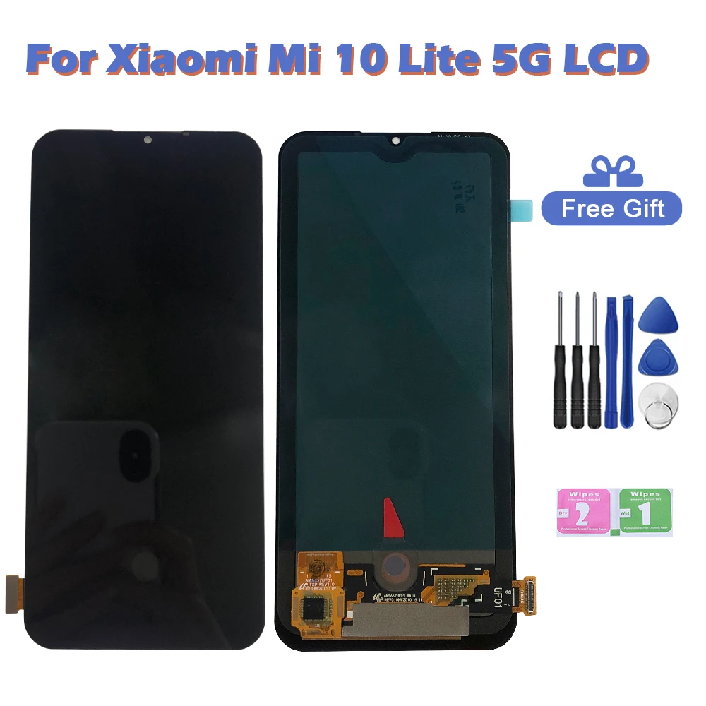 AAA OLED For Xiaomi Mi 10 Lite 5G LCD Display Touch Screen Digitizer ...