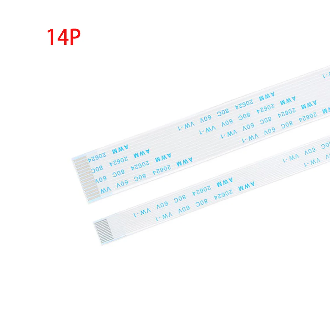 Cable plano Flexible FFC/FPC de 14 pines, Pitch de 0,5mm, 1mm, dirección inversa/delantera AWM ...