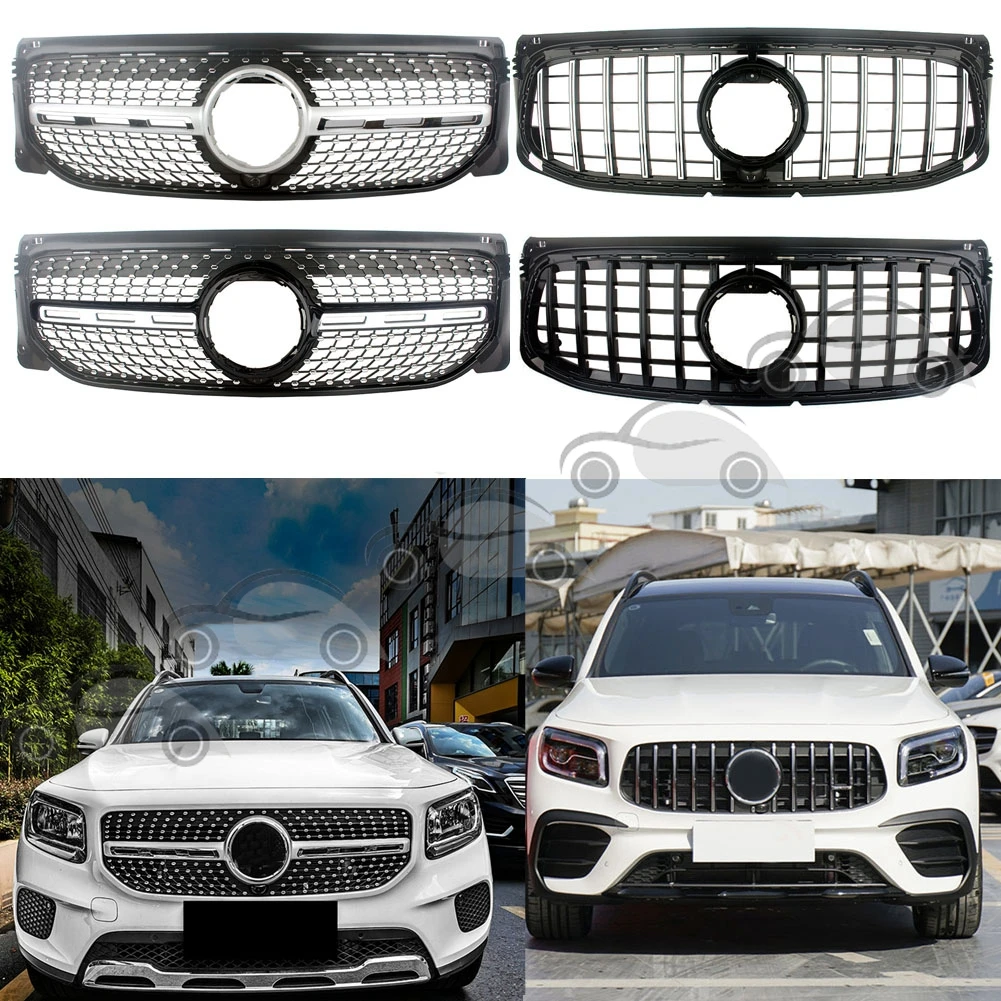 Front Bumper Racing Grill Billet Grille Cover For Mercedes-benz X247 ...