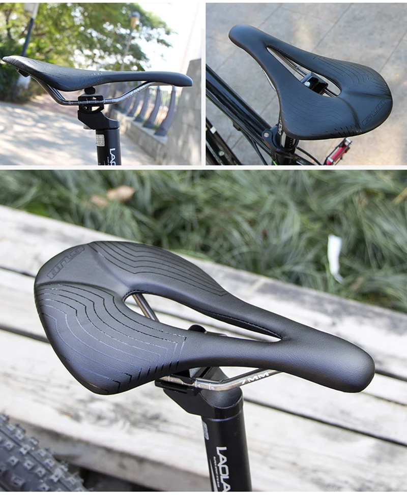 Selle - tige de selle,siège de vtt en cuir microfibre,ajouré,respirant ...