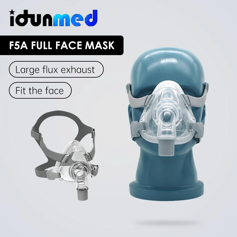 BMC-CPAP-Full-Face-Mask-Respirator-F5A-With-Adjustable-Headgear-For ...