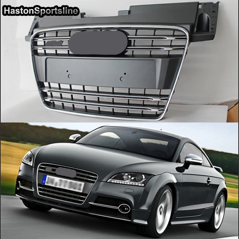 TT-Chrome-Frame-Grey-Front-Sport-Hood-Grill-for-Audi-TT-TTS-2008-2014 ...