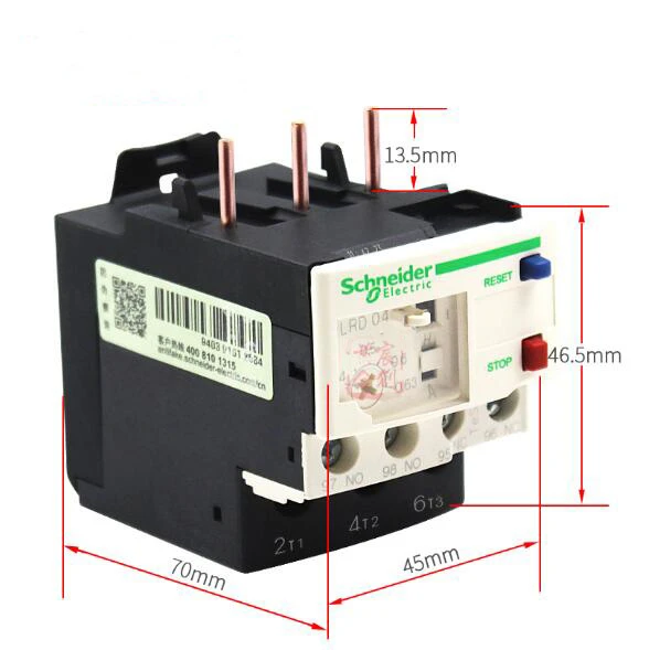Schneider relé térmico LRD, protección contra sobrecarga y ...