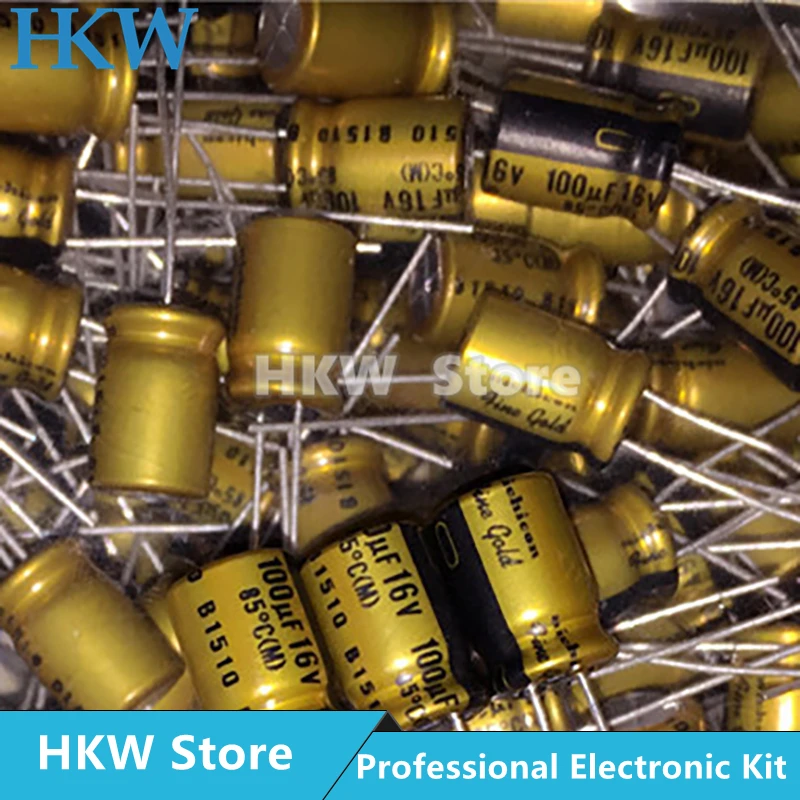10pcs/lot Nichicon FG Series Fine Gold 10uF 100uF 220uF 470uF 3300uF ...