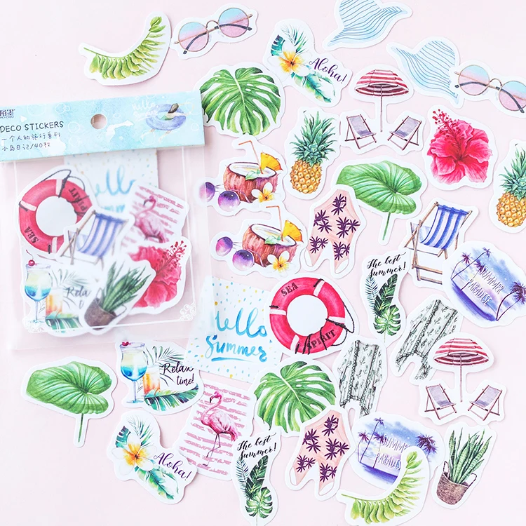 Planner Sticker Kit Tropical Travels Personal Size Scrapbooking Craft ...