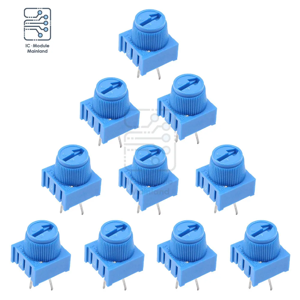 10pcs 3386P-1-103 Trimpot Potentiometer Resistor 10KΩ Ohm 10K with Knob ...