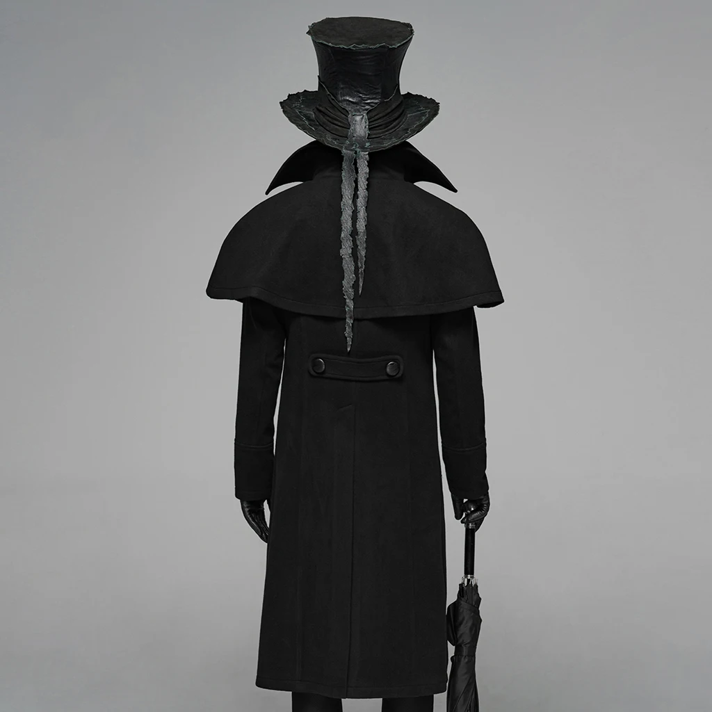Punk Rave Men's Gothic Dark Cloth Shoulder Cloak Detective Mystery ...