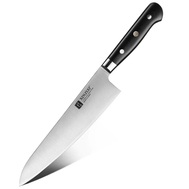XINZUO 210mm Chef Knife 3 Layer 440C Core Clad Steel Kitchen Knives ...