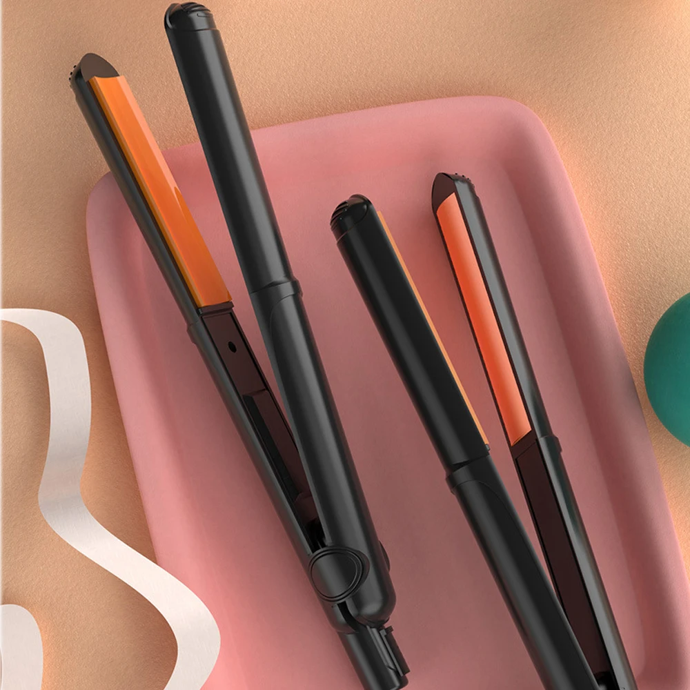 Curved Plate Hair Cruling Irons Ceramic Hair Curler Straightener PTC ...