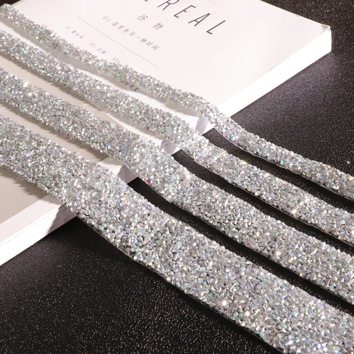 1Yard Self Adhesive Crystal Rhinestone Sticker Diamond Ribbon 1 3cm ...