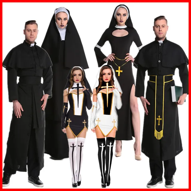 Jesus Christ Nun Dress Costume Cosplay - AllCosplay.com