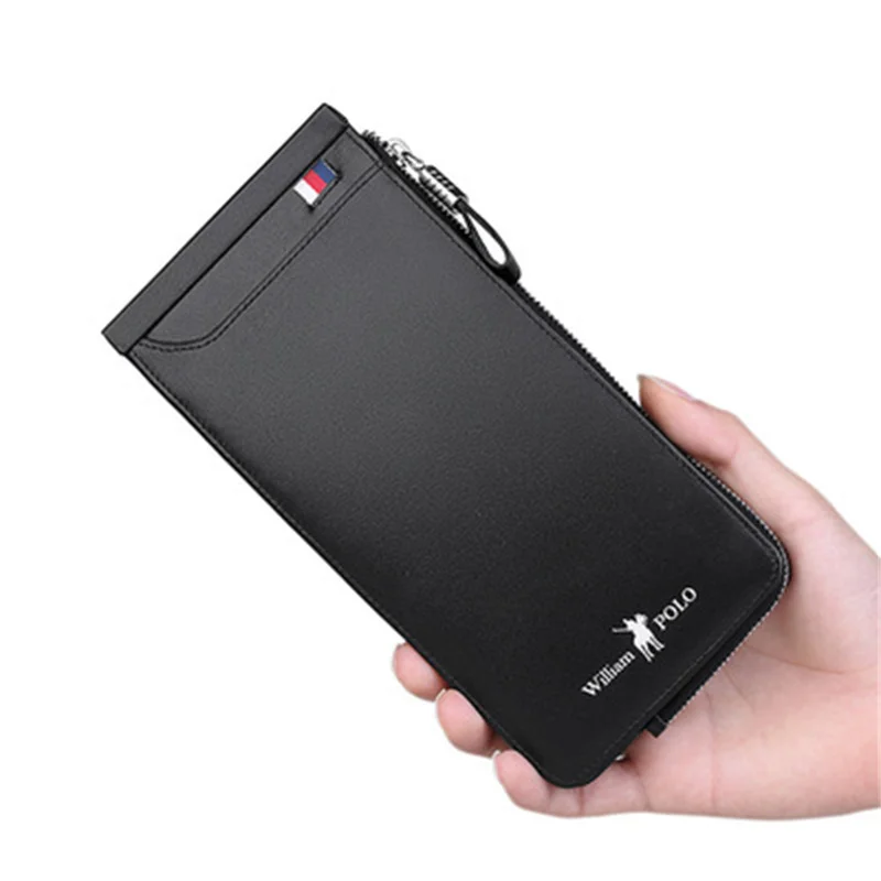 Williampolo-Card-Wallet-Long-Genuine-Leather-Wallet-Men-Multi-Card-Bank ...