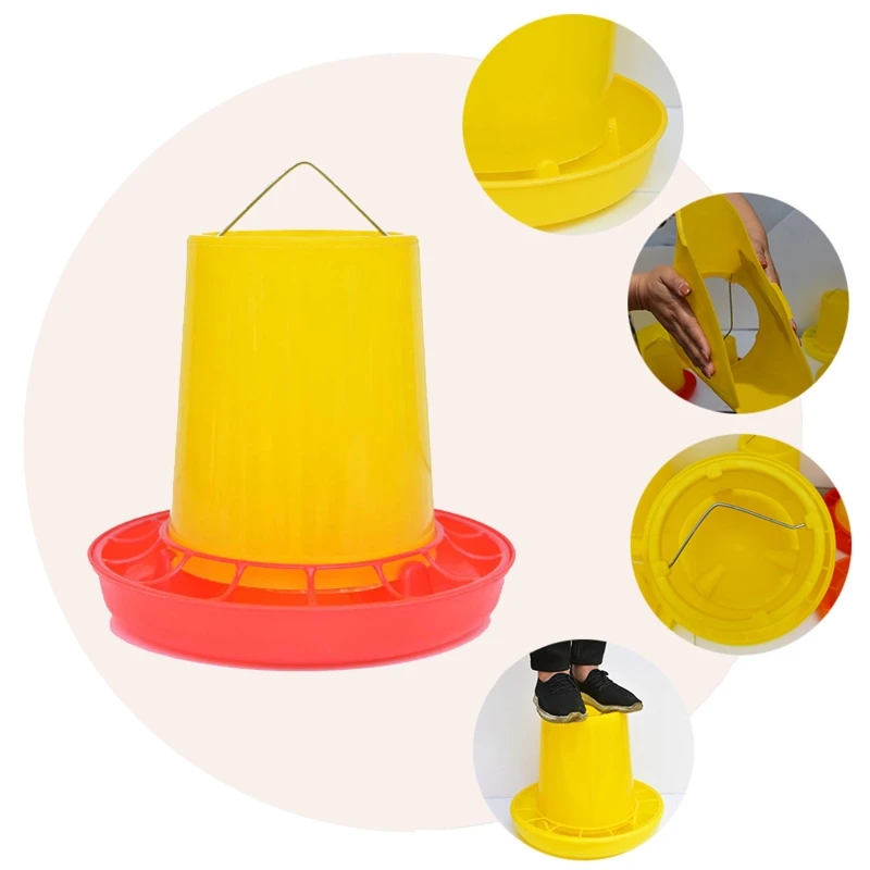 Chicken Poultry V-shaped Entrance Feed Bucket Outdoor Practical Bird ...