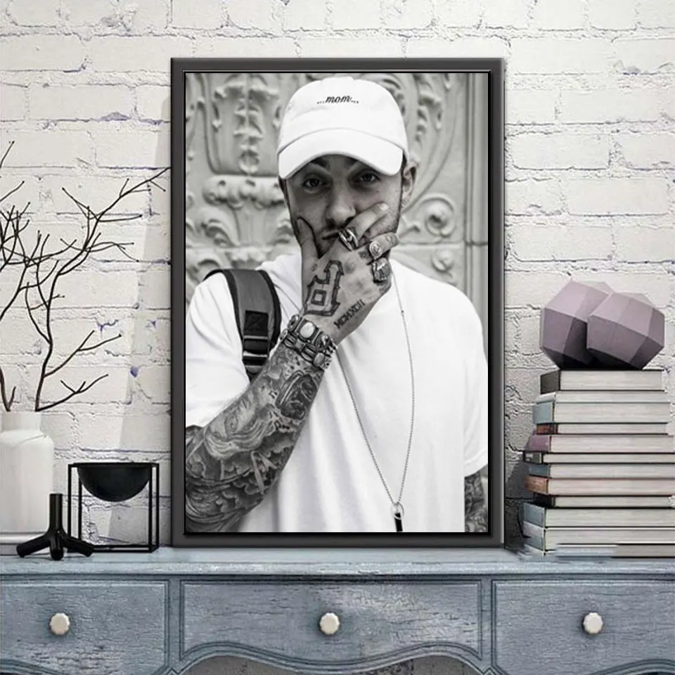 Mac Miller Poster R.I.P Rapper Music Singer Star Canvas Painting Wall ...