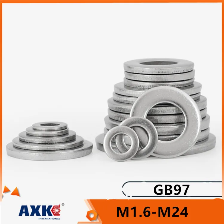 2 5 10 50 100pcs Gb97 A2 304 Stainless Steel Flat Washer Plain Gasket