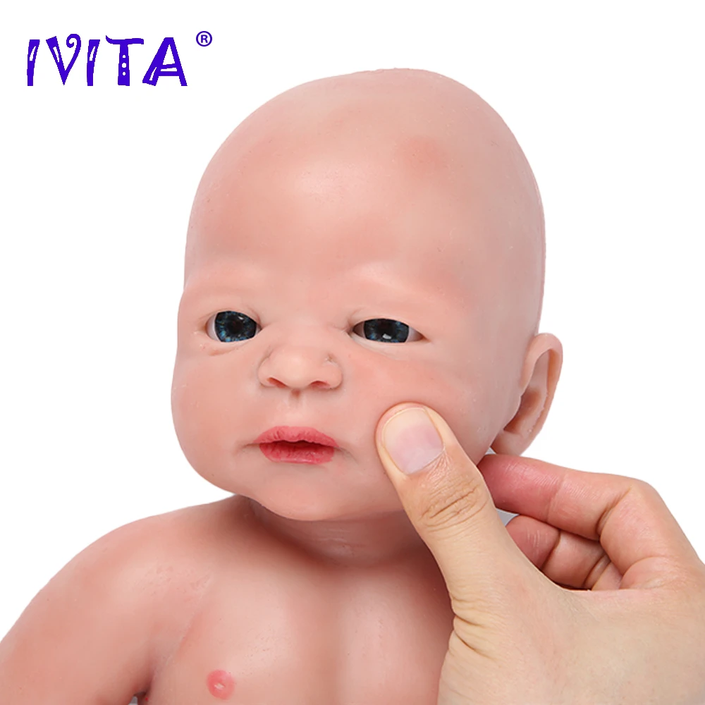 Ivita Wb1511 56cm 5kg Full Body Silicone Reborn Dolls Eyes Opened Bebe Reborn Realista Baby Doll ...