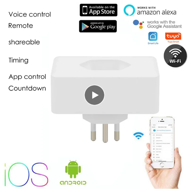 AVATTO Tuya Brazil Standard WiFi Smart Plug with Power Monitor, Smart ...