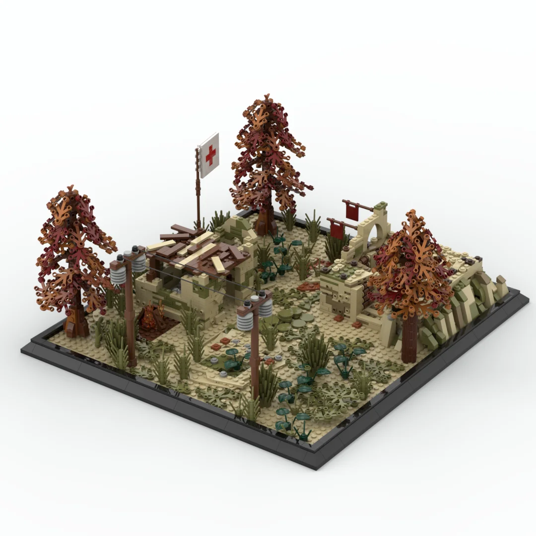 1803+Pcs WWII Military Desert Battlefield Scene Base Small Particles ...