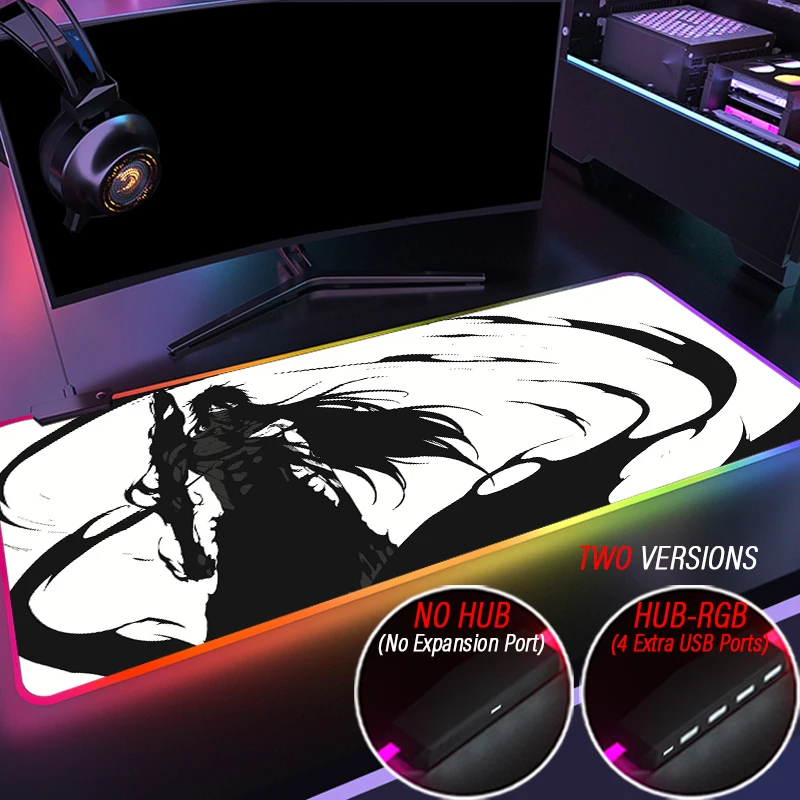 HUB-Luminous-Anime-BLEACH-Ichigo-Gaming-Mouse-Pad-RGB-Zangetsu-4-Port ...