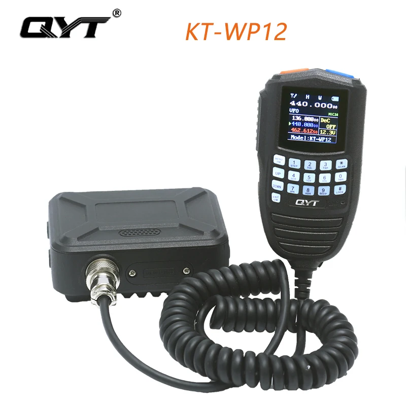 NEW QYT KT WP12 Mini Mobile Radio VHF UHF Dual Band 25W 200 Channels Car Ham Radio Transceiver ...