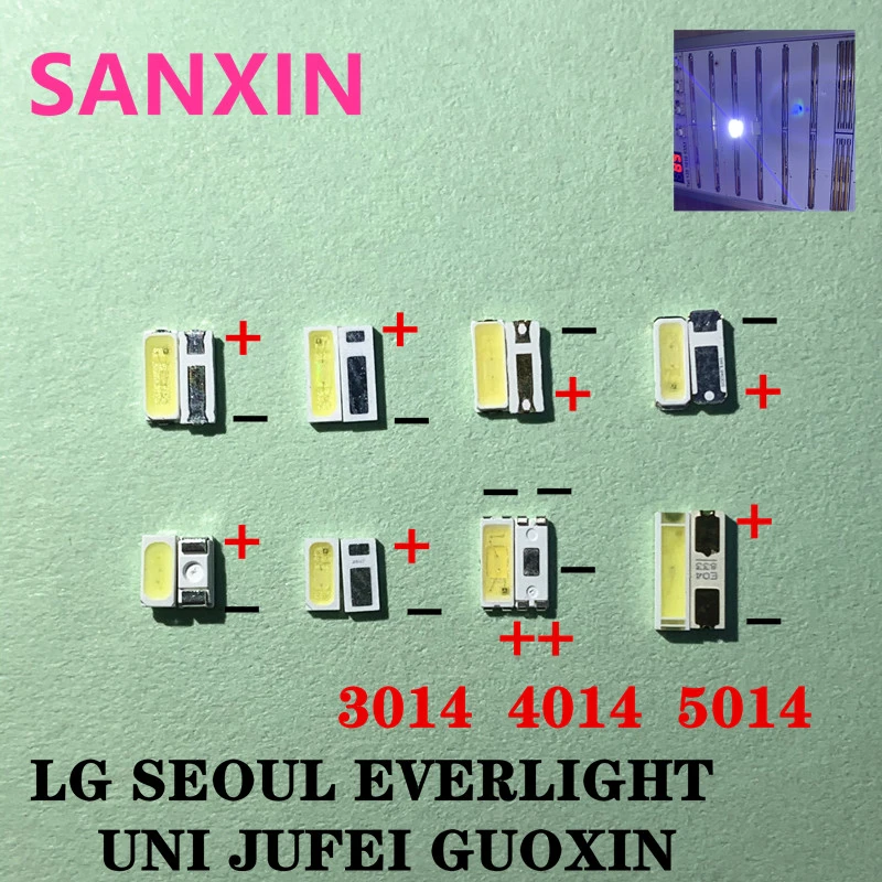LED 비즈 쿨 화이트 3014 4014 5014, JUFEI UNI SEOUL LG GUOXIN 0.5W 0.8W 1W 3V ...