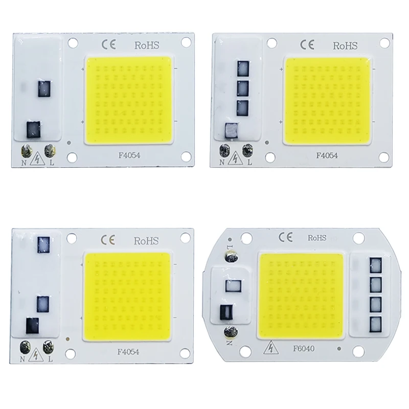 Chip LED COB de CA de 220V, 10W, 20W, 30W, 50W, IC inteligente, sin necesidad de controlador ...