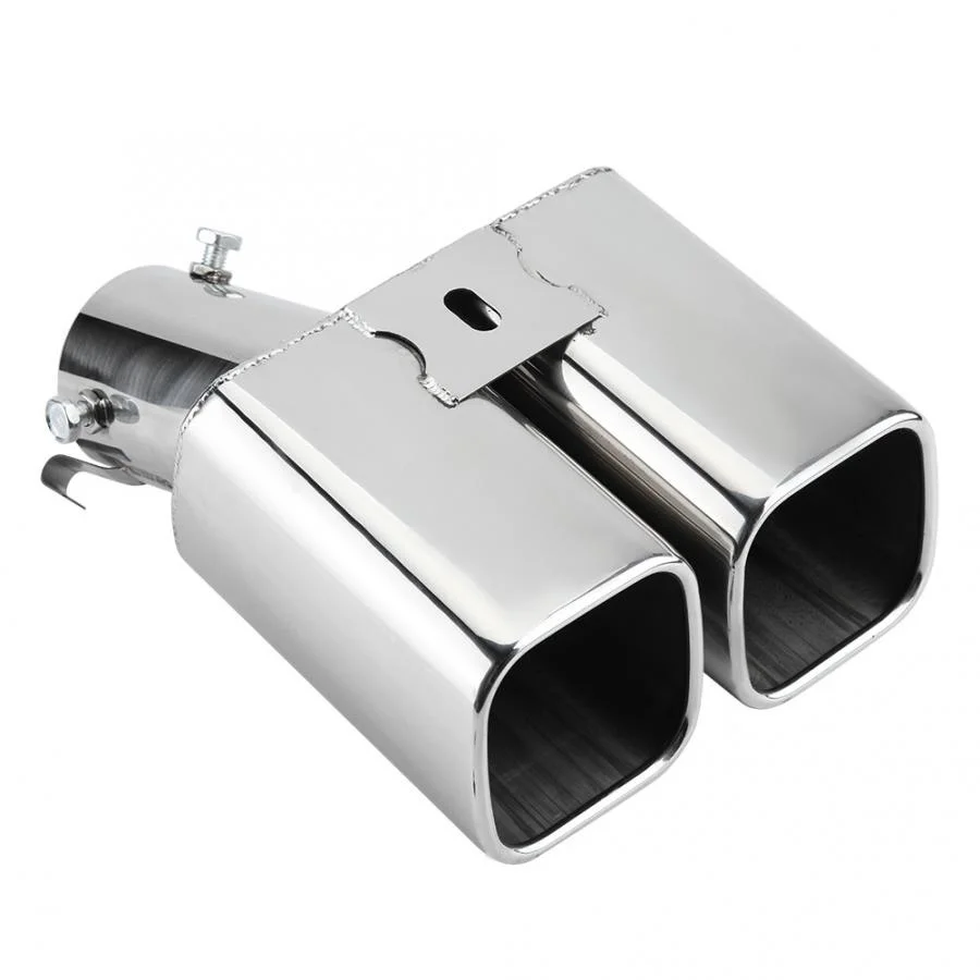Stainless Steel Car Dual Outlet Exhaust Pipe Muffler Tip Rear Tail ...
