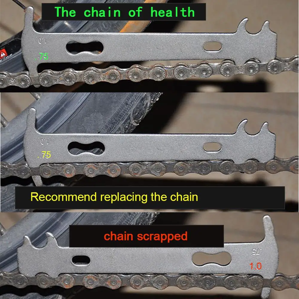 Cycling Chain Checker Kits Stretched Tool Bike Chain Wear Indicator ...