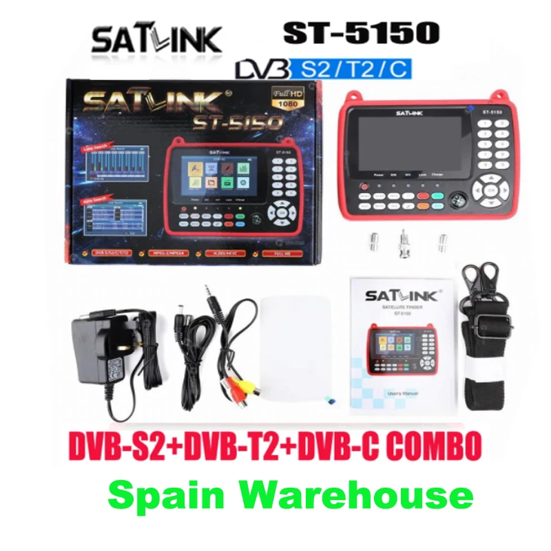 SATLINK-ST5150-DVB-S2-T2-C-COMBO-HD-st-5150-Satellite-TV-Finder-Meter-H ...