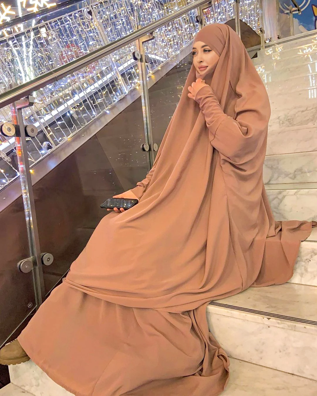 Ramadan Eid Muslim Prayer Garment Dress Women Abaya Jilbab Hijab Long ...