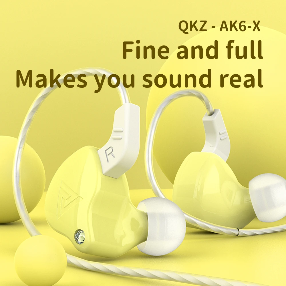 QKZ-auriculares-AK9-AK6-X-con-cable-de-3-5mm-cascos-con-controlador-de ...
