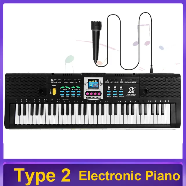 61 Keys Digital Electronic Organ Electronic Keyboard Multifunctional ...