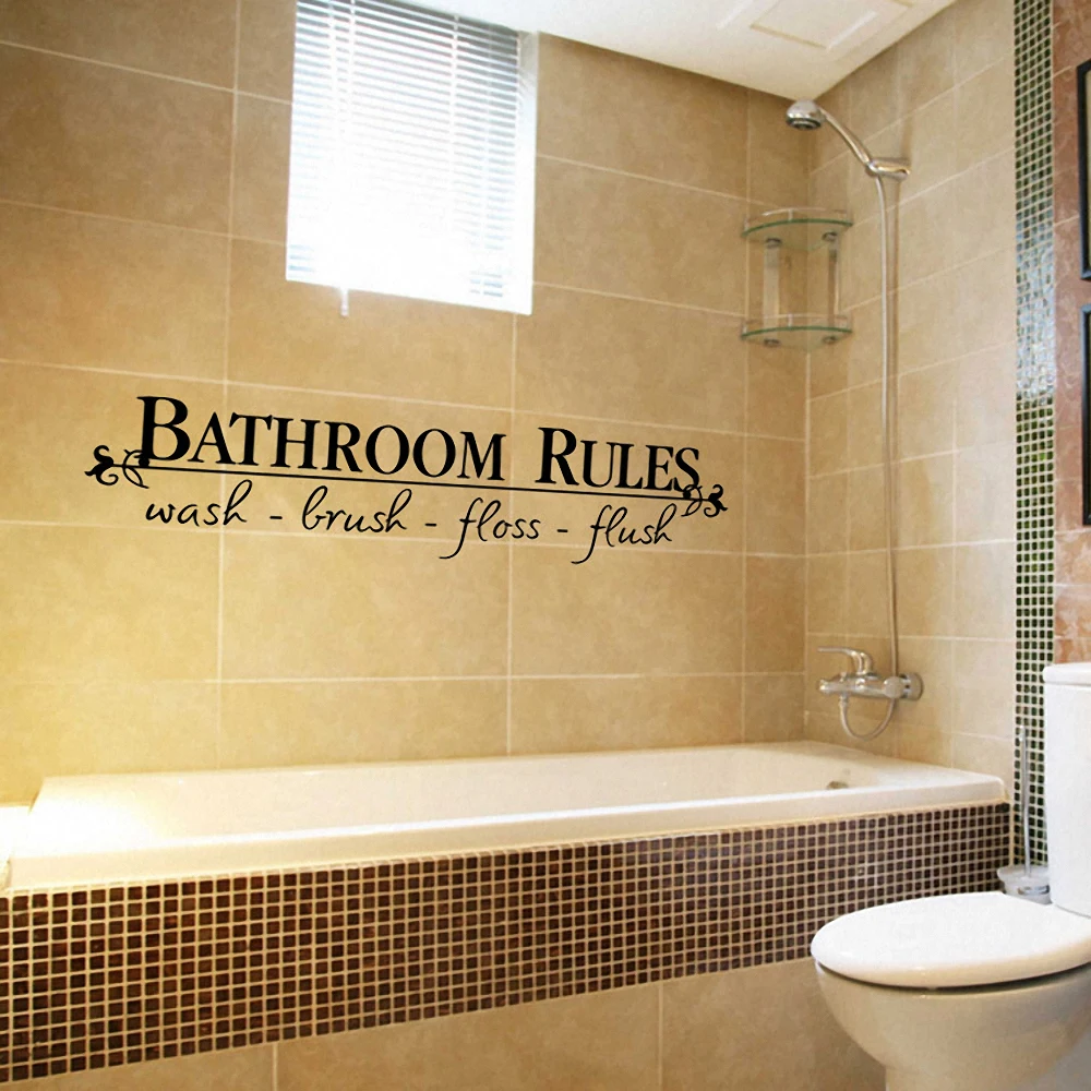 Bathroom Decal Wall Stickers Creative Quote Bathroom Sticker Art Decal ...
