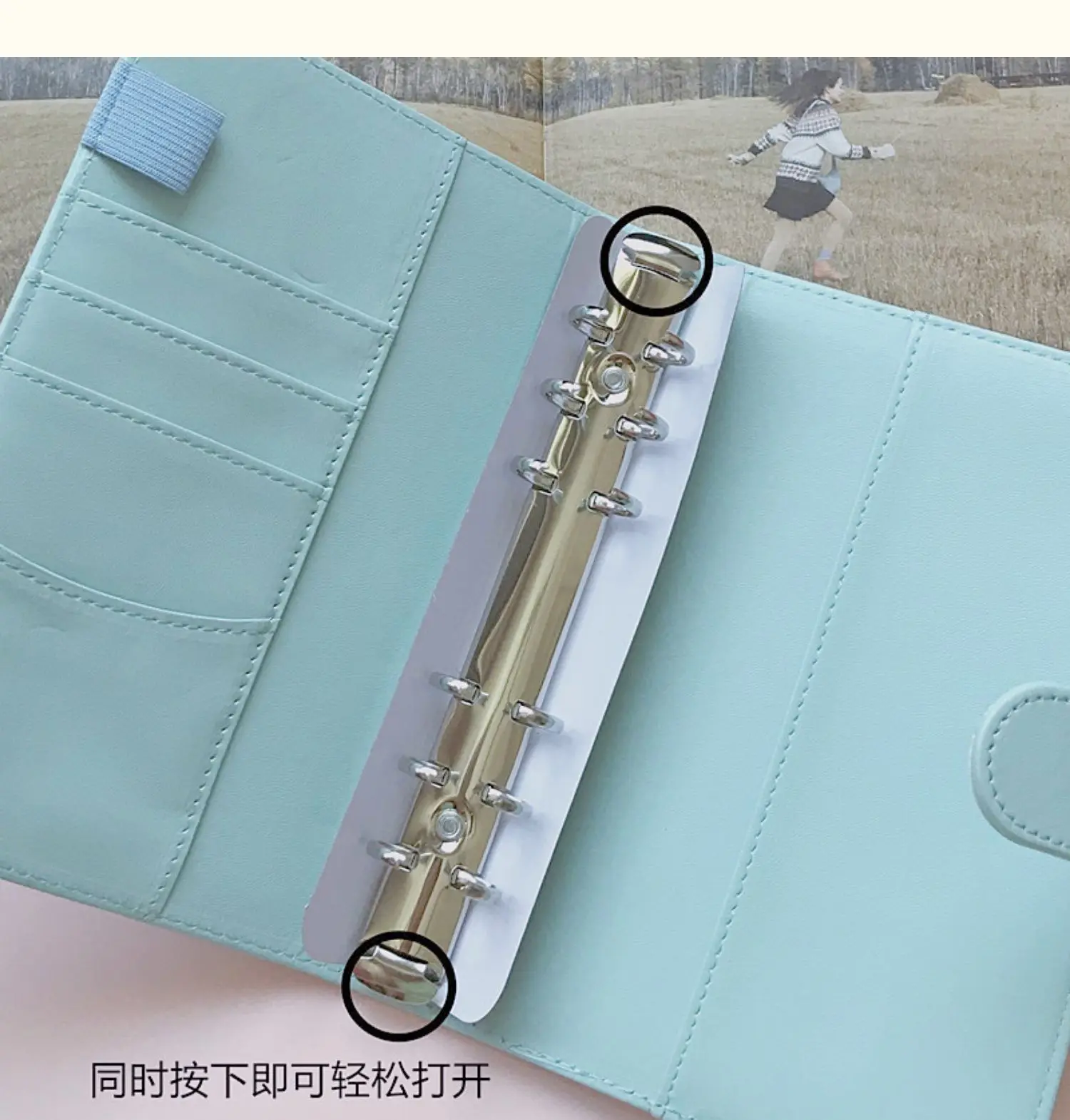 CARNET DE NOTES,D.BLUE STAR-A5--Livre à main A5 A6 créatif avec 6 ...