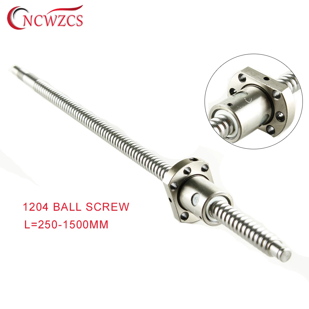 Machined Ball Screw Sfu1204 250 300 500 600 800 1000 1500mm C7 Roller ...