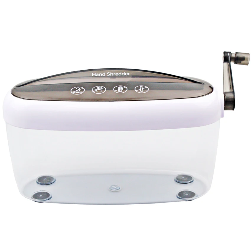 Mini Shredder Strip Cut Paper Shredder Hand Shredder With Clear Basket ...