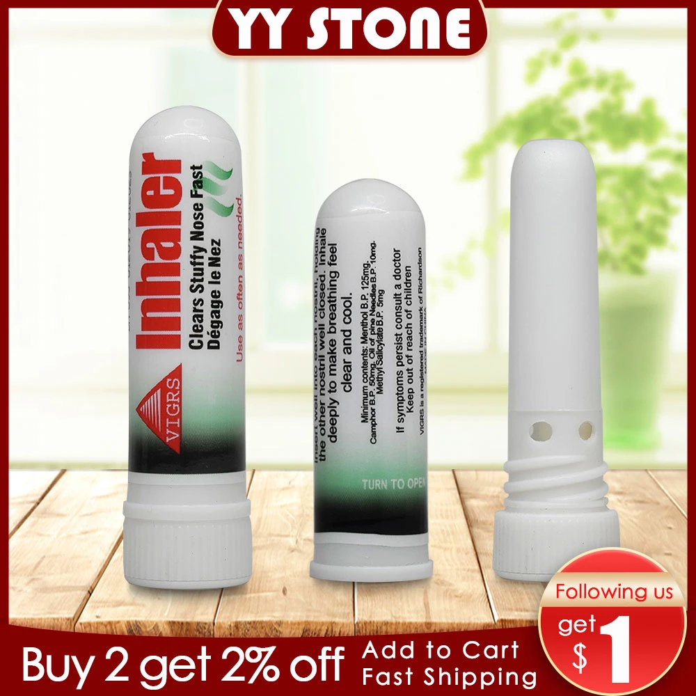5 Pieces Nose Inhaler Thailand Mint Cylinde Refresh Brain Anti Fatigue ...