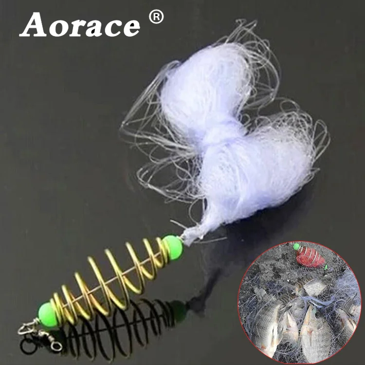 Copper Spring Shoal Fishing Net With Night Luminous Beads Fishing Cage ...