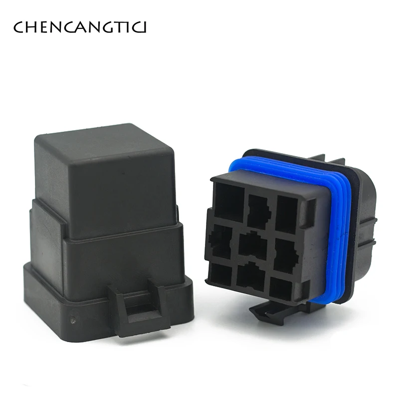 자동차 릴레이 방수 전기 헤드라이트 에어컨 플러그 퓨즈 커넥터, 커버 12092605 포함, 1 세트, 5 핀, 12V, 24V ...