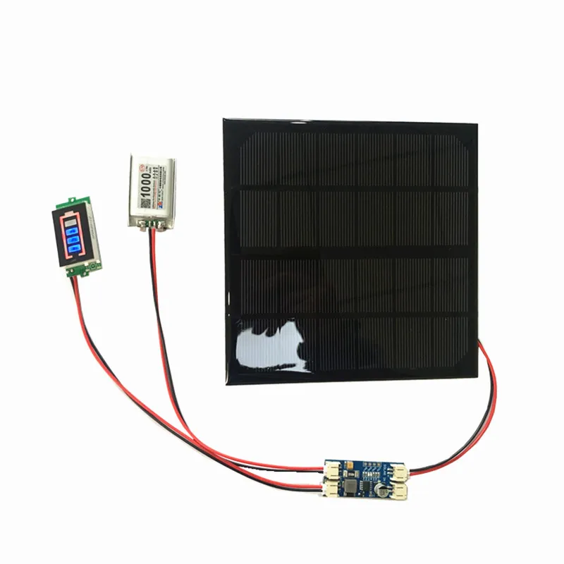 6v 3w 9v 2w 12v 2w Solar Panel With Solar Min Battery Charger With ...