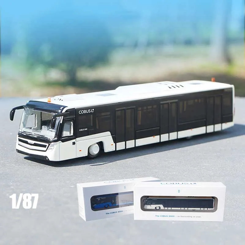 1:87 Airport-bus Shuttle Bus Alloy Car Model Diecast Metal Toy ...