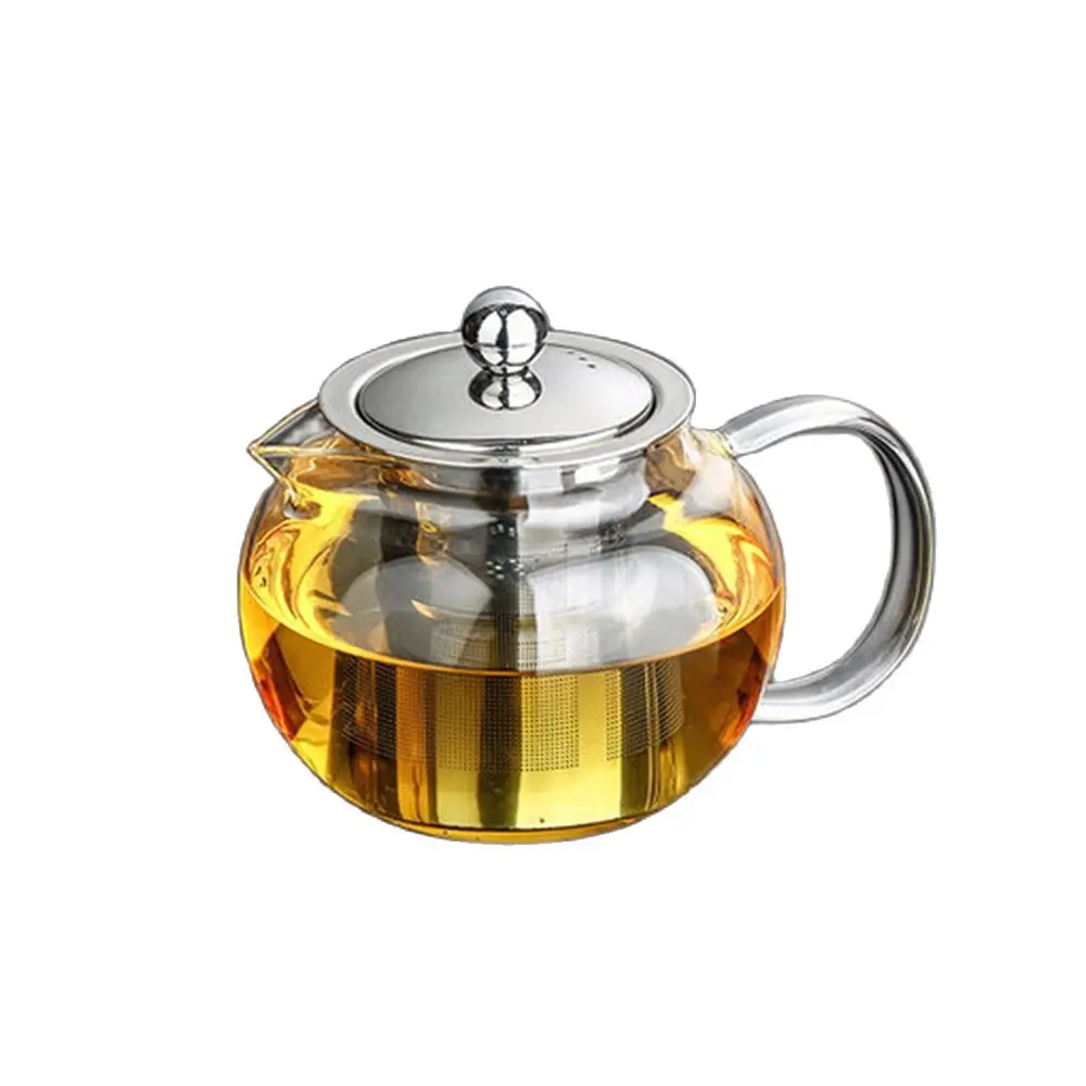 Heat-Resistant-Glass-TeaPot-650ml-Clear-Borosilicate-Tea-pot-With-304 ...