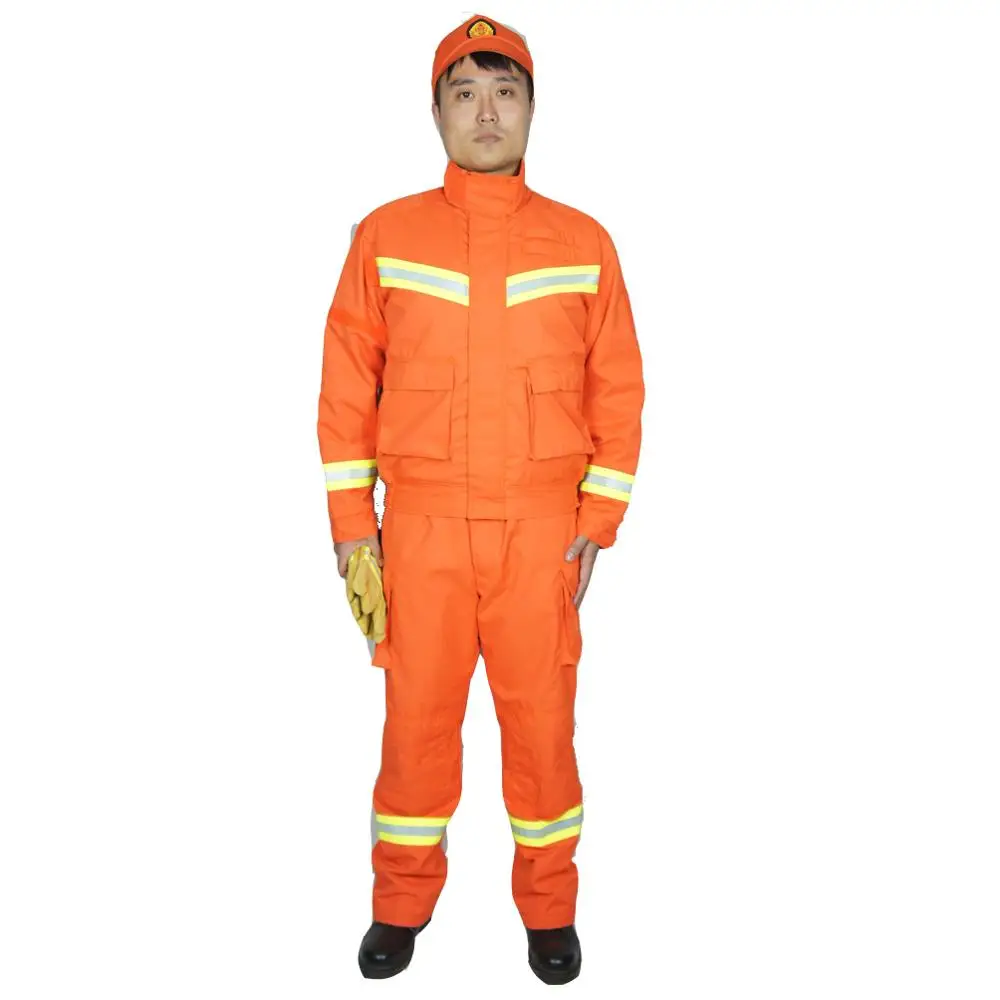 Orange Aramid Urban Search And Rescue Suit Safety Uniform For Fireman ...