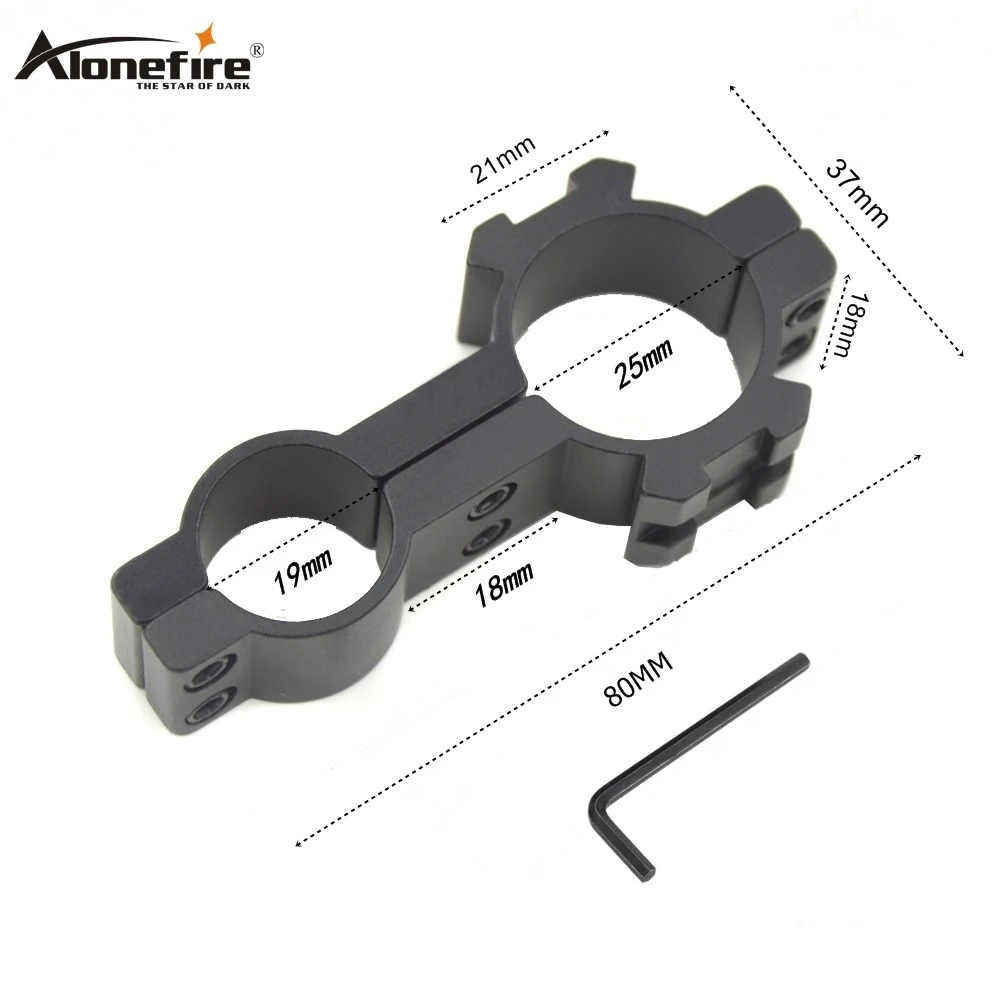 AloneFire 1PC 19X25 Tactical 19mm flashlight Mount Holder Clip Clamp ...