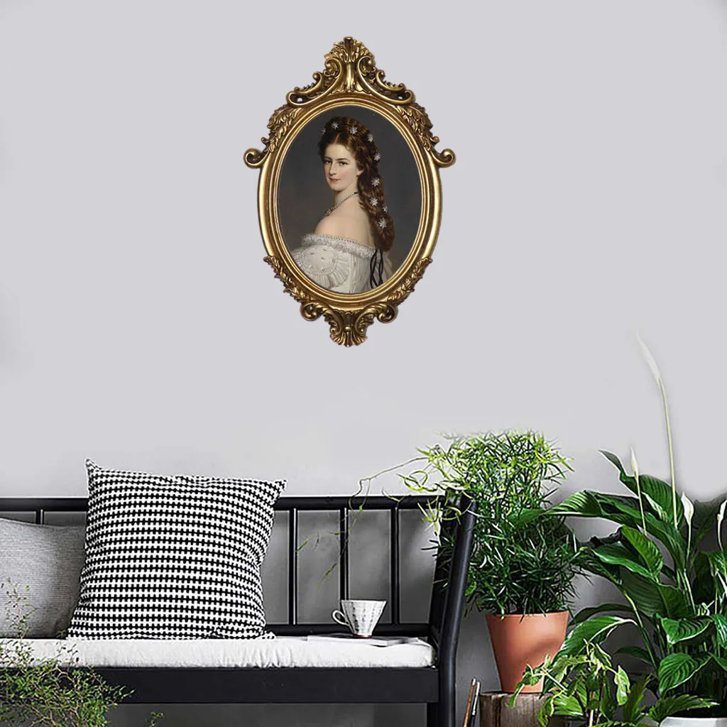 Marco-de-fotos-de-estilo-Vintage-montaje-en-pared-de-forma-ovalada ...