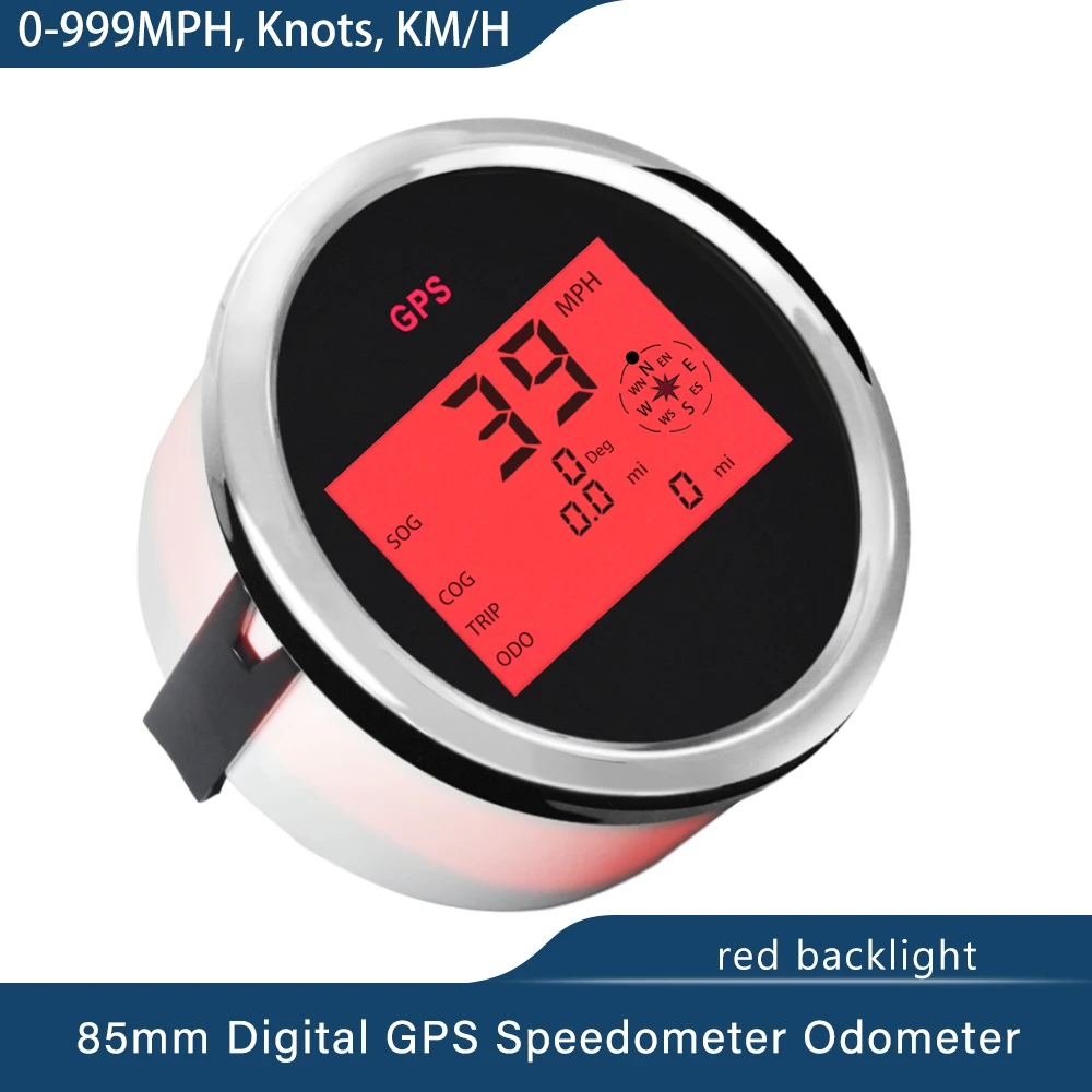 Boat-Car-85mm-Digital-GPS-Speedometer-Odometer-0-999-knots-km-h-mph-12V ...
