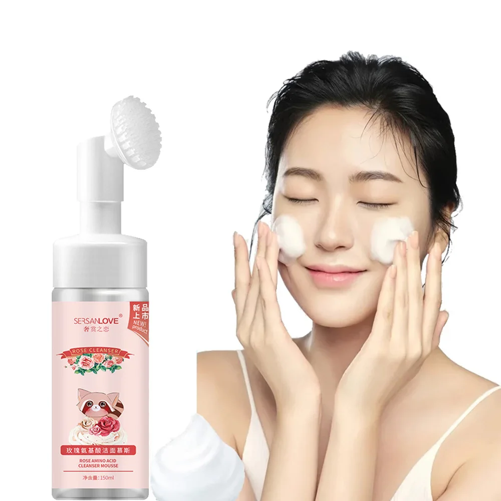 로즈 포밍 페이셜 클렌저 뷰티 스킨 케어 워시 실리콘 브러쉬 엑스 폴리 에이 팅 클렌징 블랙 헤드 언로드 메이크업 수동 브러쉬