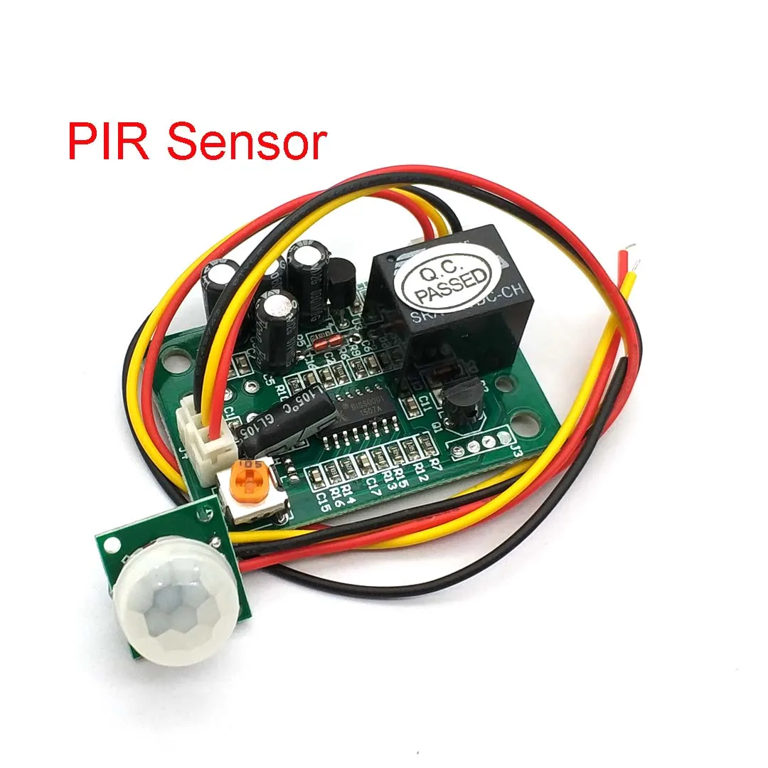 Módulo infrarrojo piroeléctrico PIR, CC de 12V, salida de relé ...