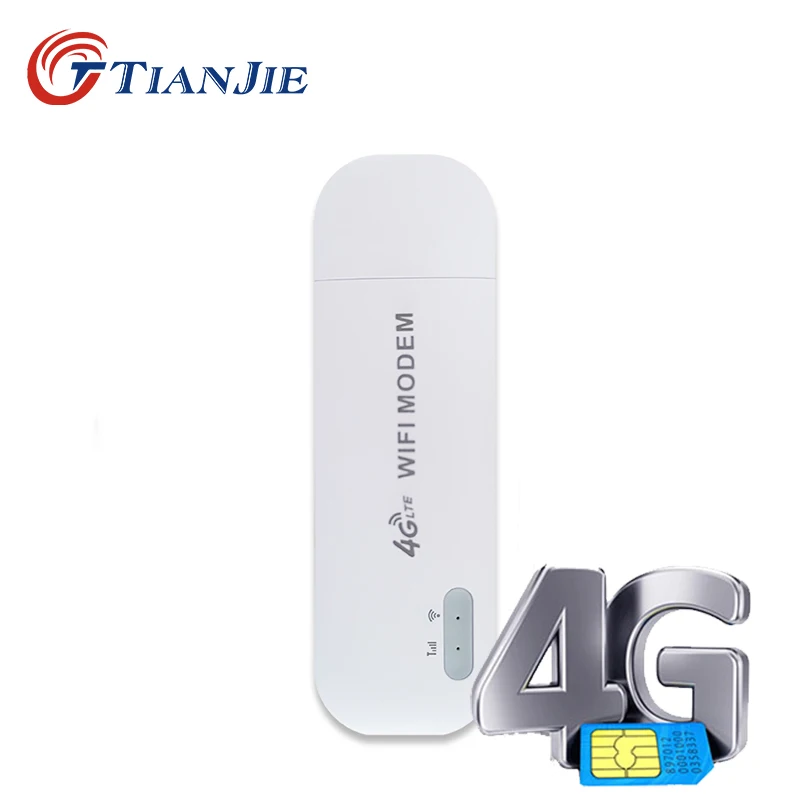 TIANJIE Unlocked 4G/LTE USB WiFi Router Modem Wireless 3G/4G Mobile ...