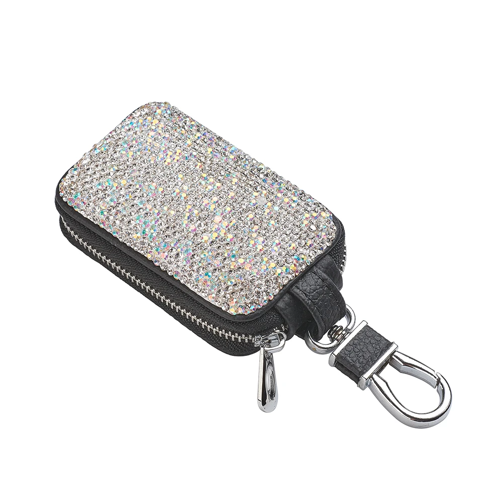 Shiny-Clear-Crystal-Keyrings-Bag-Case-for-Car-Keys-Holder-Purse-Clamp ...